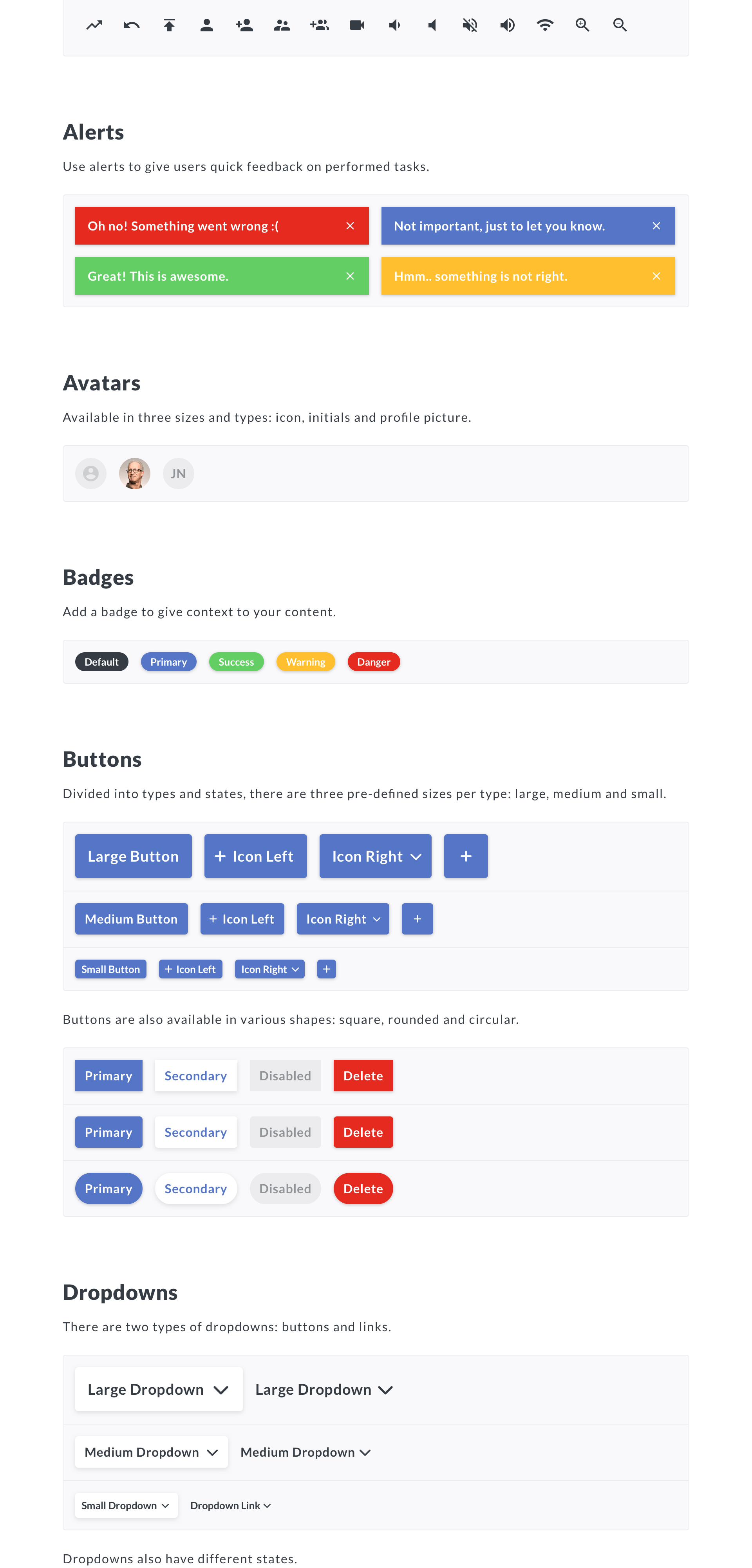 UI Design System - Mobile Version