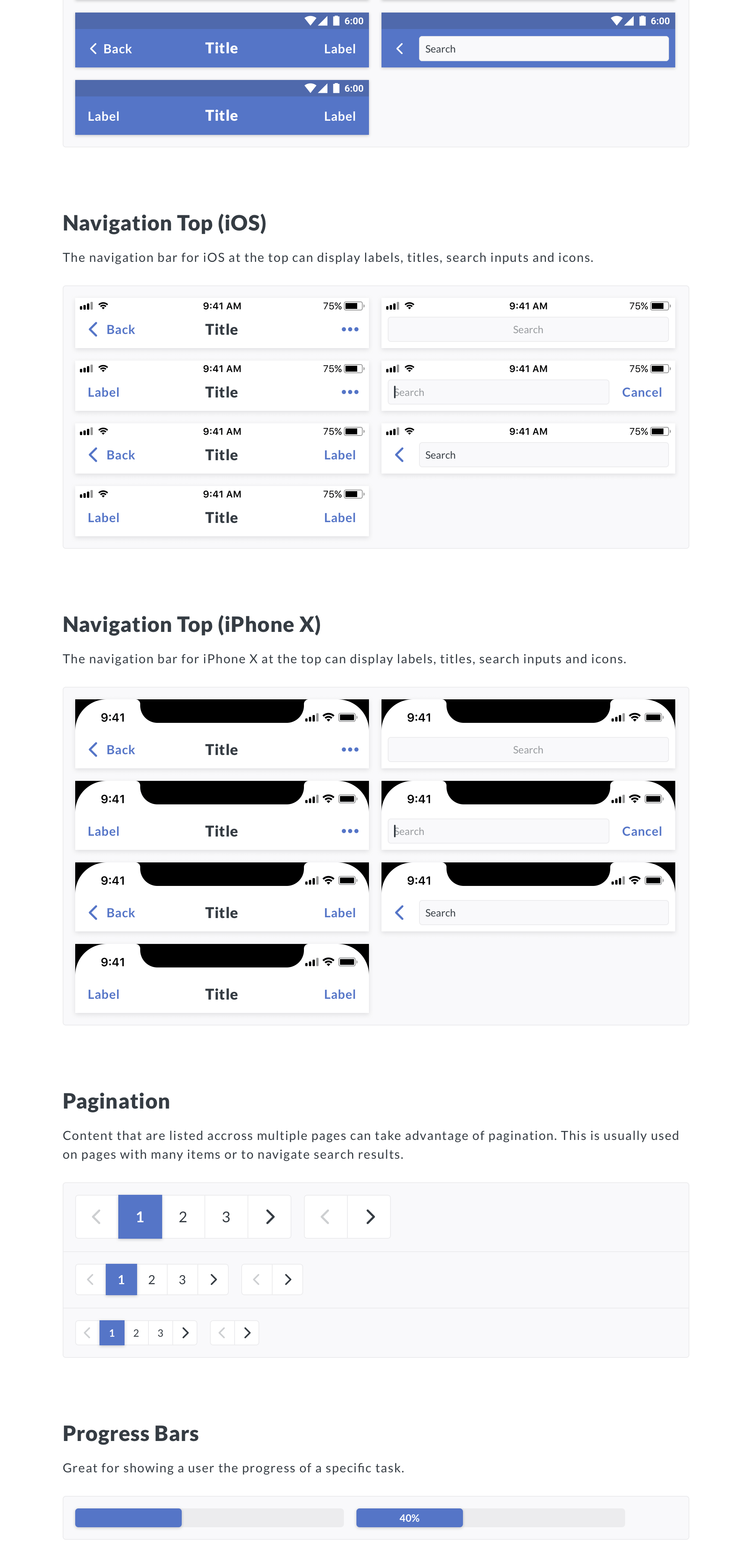 UI Design System - Mobile Version