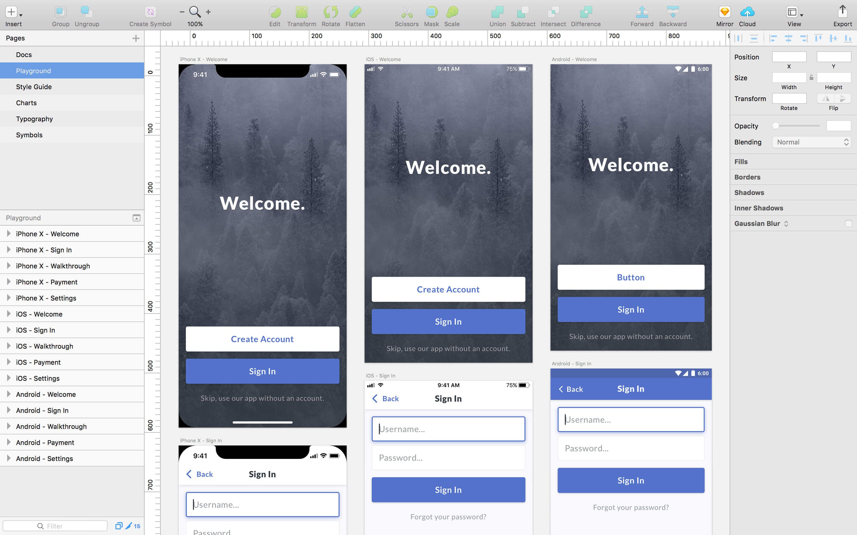 UI Design System - Mobile Version